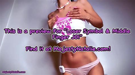 Loser Symbol And Middle Finger Joi Femdom Pov Petite Domme