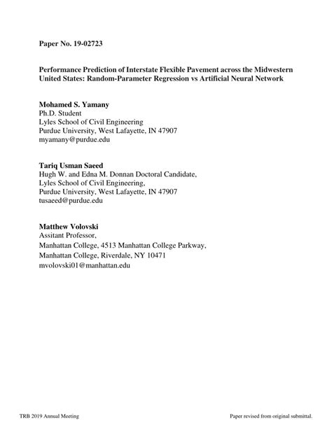 Pdf Performance Prediction Of Interstate Flexible Pavement Across The Midwestern United States