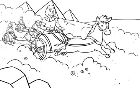 Pharaohs Army Pursued The Israelites Coloring Page Free Printable