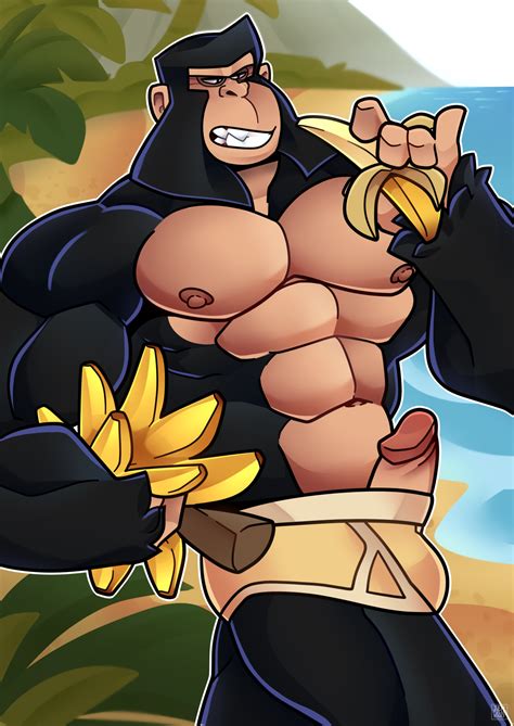 Rule 34 Ape Banana Black Fur Bulge Cartoon Network Clothing Dexters Laboratory Food Fruit Fur