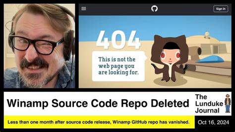 shared post winamp source code repo deleted