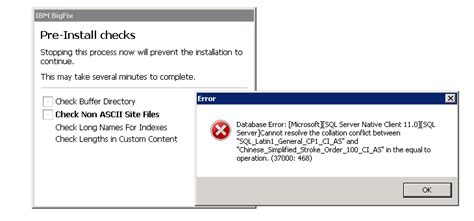 Cannot Upgrade Bigfix Because Of Database Collation Errors Platform