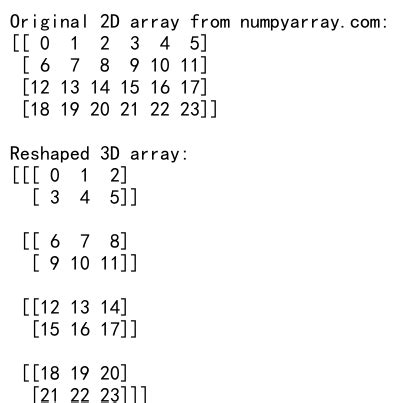 NumPy中如何将 D数组重塑为 D数组reshape函数详解 极客教程