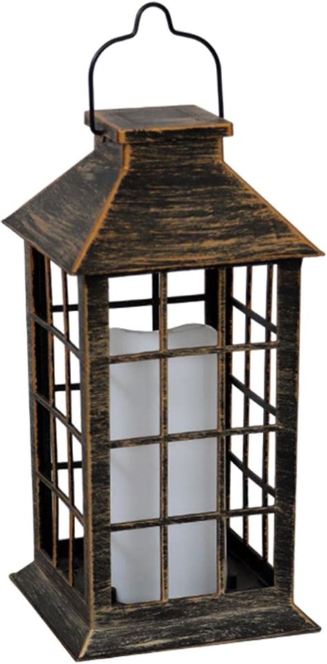 Siimred Solarlaterne Außenlaterne Dekorative Beleuchtung Vintage Solarlaterne Flackernde