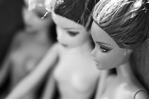 Black And White Composition With Barbie Dolls Editorial Photo Image
