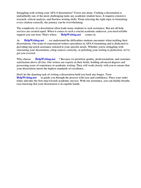 Apa 6 Dissertation Pdf Apa Style Thesis