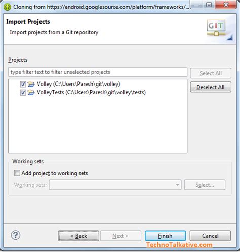 Android Import Projects From Git