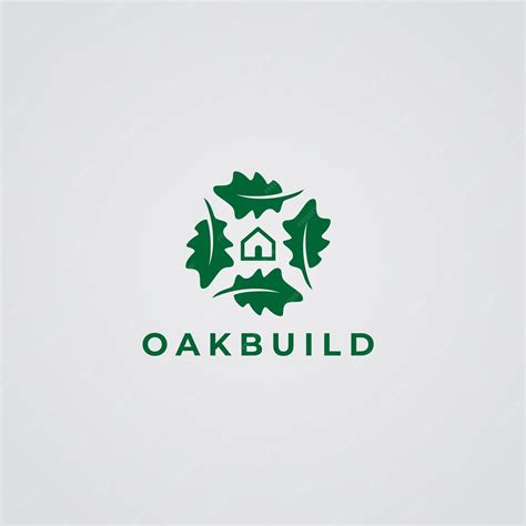 Premium Vector Oak Build Oak Tree Building Construction Logo And Vectors