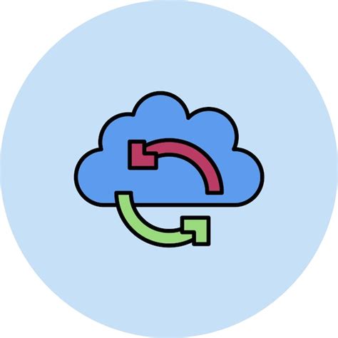 Premium Vector Cloud Sync Flat Illustration