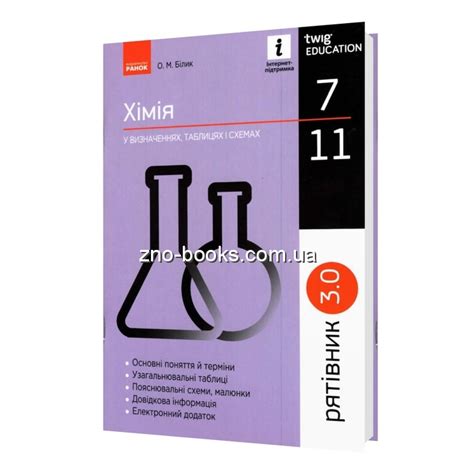 Хімія у визначеннях таблицях і схемах 7 11 клас Рятівник до ЗНО Білик О Ранок купити