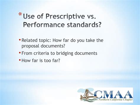 Performance Specification Vs Prescriptive Specification At Dustin
