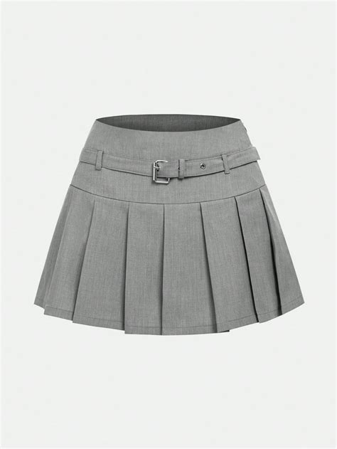 Falda Corta Plisada De Unicolor De Moda Para Mujer Ropa Moda Faldas