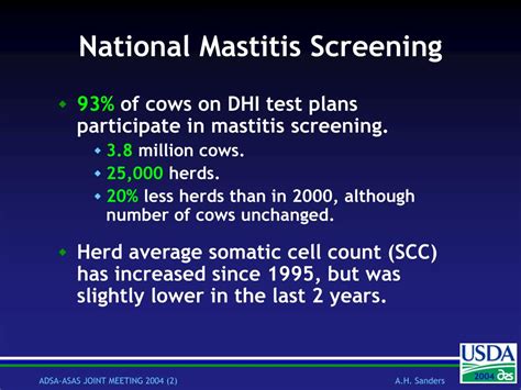 Ppt Impact Of Participation In Somatic Cell Count Testing On Herd