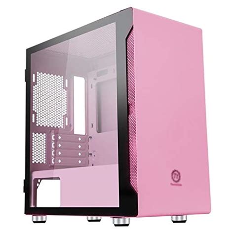HDYD Pink ATX Case Mid Tower PC Gaming Case M ATX ITX Front I O USB 3 0 Port Acrylic Side