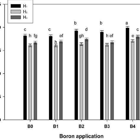 Effect Of Different Methods Of Boron Application On Head Diameter Cm