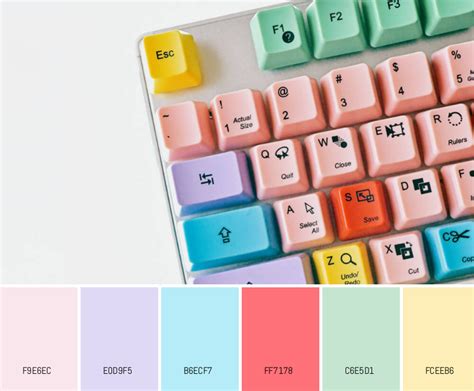 Colorful Keys Pastel Color Palettes
