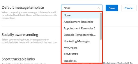 Setting A Default Message Template Tpg Telecom Messaging Hub