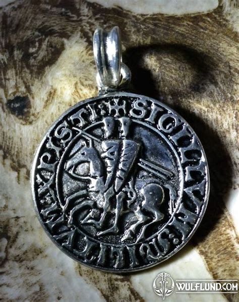 Knights Templar Seal Silvered Pednant Andere Anhänger Amulette