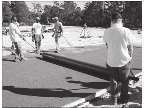 Example Of Compaction Of Pervious Concrete By Rolling