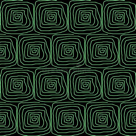 Graphic Linear Drawing Mesh Spiral Diagonal Vector Seamless Pattern