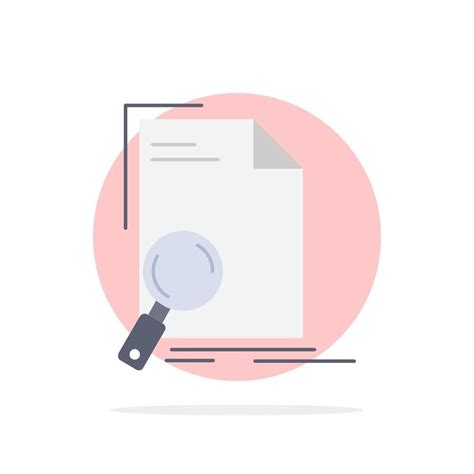 Analysis Document File Find Page Flat Color Icon Vector 14571364 Vector