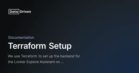 Terraform Setup Data Driven