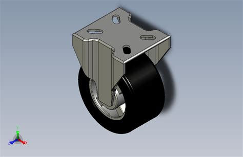 脚轮 Proe 模型图纸下载 懒石网