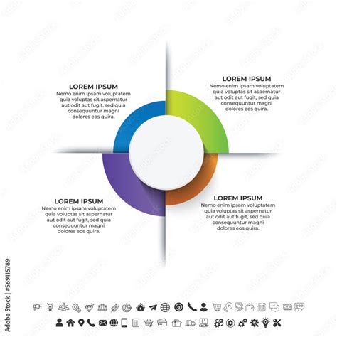 Steps Business Data Visualization Timeline Process Infographic Template Design With Icons Stock