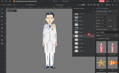 How To Bind Skeleton Nodes To A Layer Mango Animate Help Center