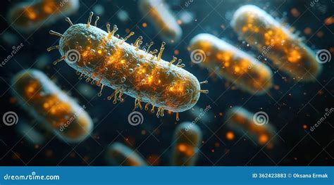 Bacterias Microorganisms Under The Microscope Virus Royalty Free