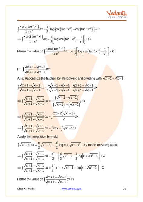 cbse class 12 mathematics chapter 7 integrals important questions