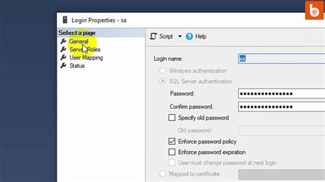 thiết lập tài khoản sa trong sql server youtube
