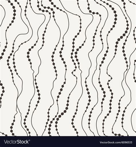 Seamless Pattern Of Curved Lines Strung Royalty Free Vector