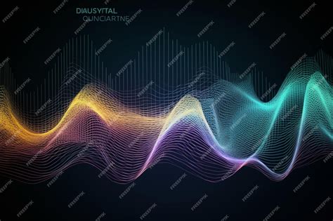 Premium Photo Data Visualization Dynamic Wave Pattern Vector