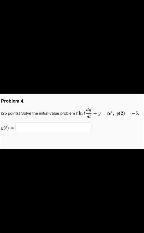 solved 25 points solve the initial value problem