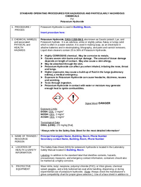 Appendix K Standard Operating Procedure For Particularly Doc Template PdfFiller