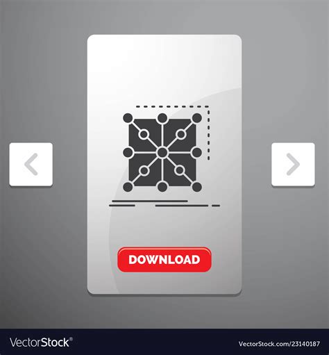 Data Framework App Cluster Complex Glyph Icon Vector Image