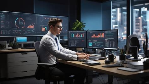 Premium Ai Image Datadriven Precision The Modern Analyst S Command Center