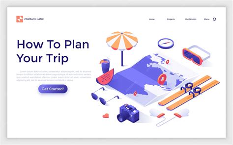 Premium Vector Vector Isometric Landing Page Template
