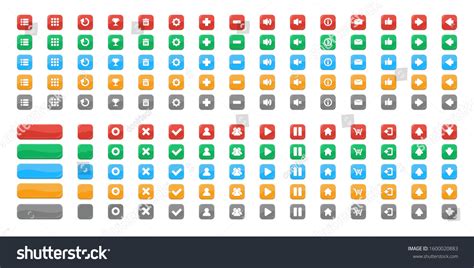 Game Ui Set Buttons Gui Bottons 스톡 일러스트 1600020883 Shutterstock