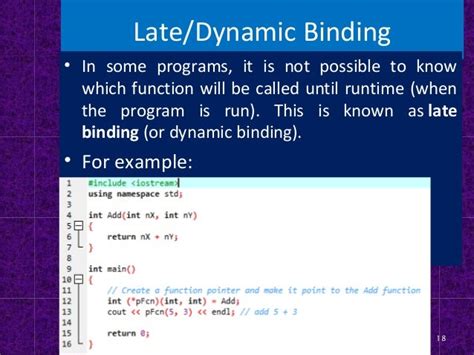 Late And Early Binding In C