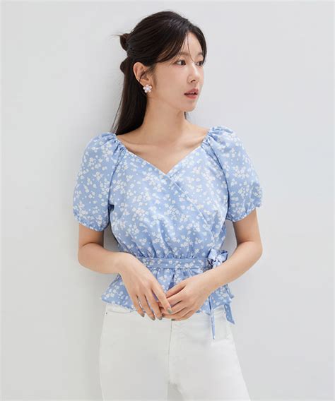 플라워 랩 블라우스2colorsrmbld37rt3