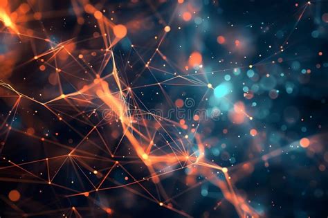 Abstract Network Exploring Interconnected Nodes And Glowing Connections With Dynamic