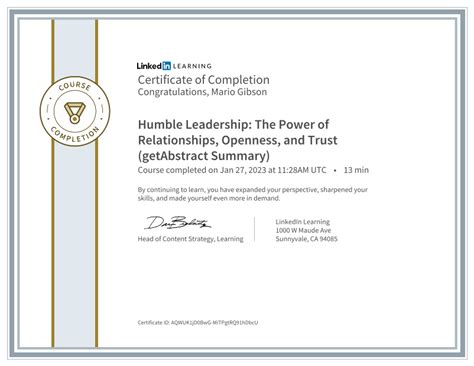 Mario Gibson On Linkedin Certificate Of Completion