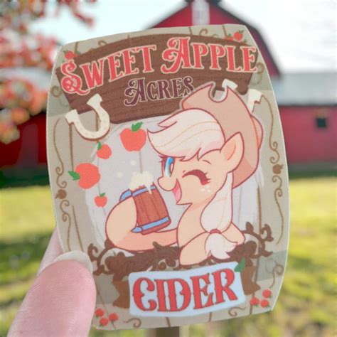 Sweet Apple Acres Cider Label Vinyl Sticker Etsy
