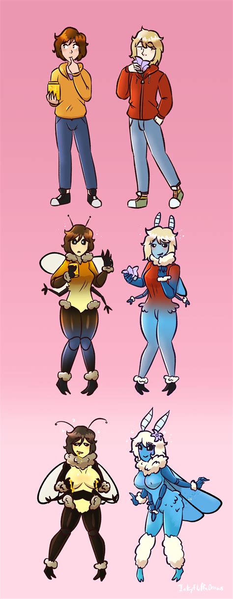 Cmsn Bug Girls By Inkyfluffdraws On Deviantart
