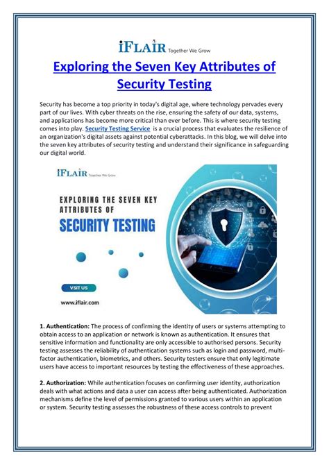 Ppt Exploring The Seven Key Attributes Of Security Testing Powerpoint