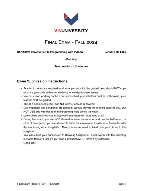 intro to programming with python final exam practice fall 2024 pdf