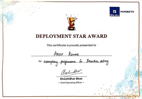 Arijit Kumar On Linkedin Deploymentstar Bajajfinserv Achievementunlocked