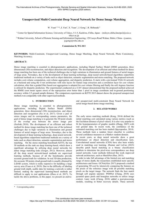 PDF UNSUPERVISED MULTI CONSTRAINT DEEP NEURAL NETWORK FOR DENSE IMAGE MATCHING